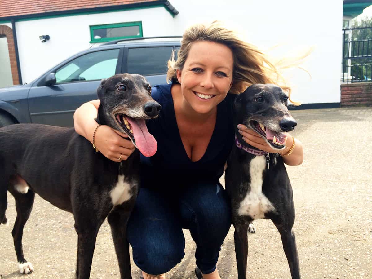 Roxy and me, our story. Julie Collier supporting The Greyhound Trust