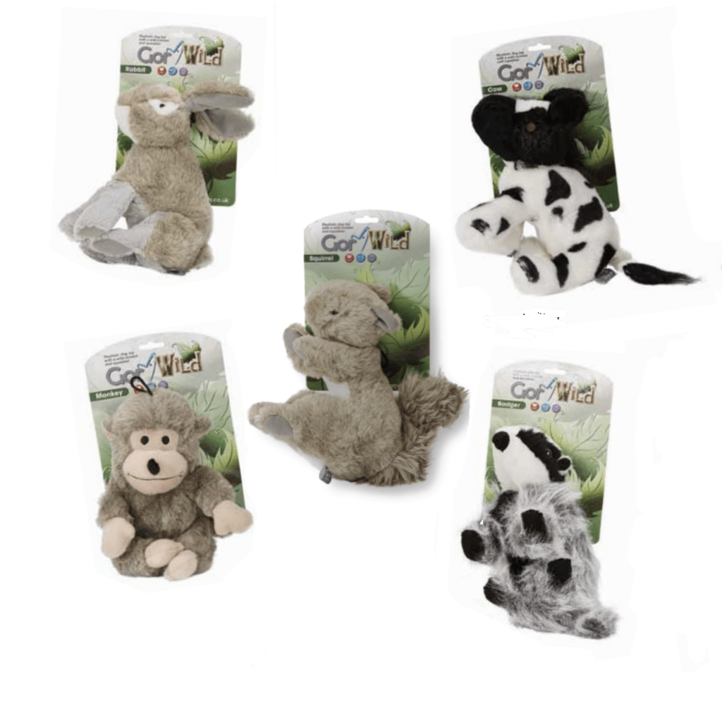 Gor Wild, squeaky wild dog toy selection - The Stylish Dog Company